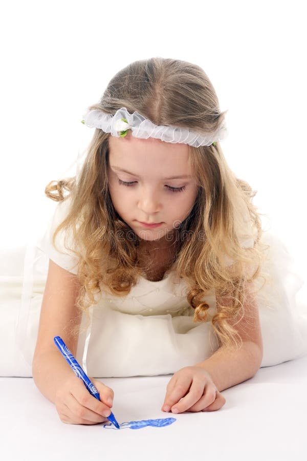 Pretty little artist stock image. Image of happy, beautiful - 21159417