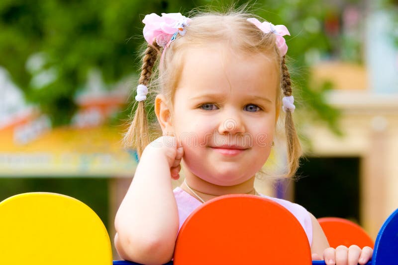 Pretty Little Girl Portrait Stock Photo - Image of people, small: 5611578