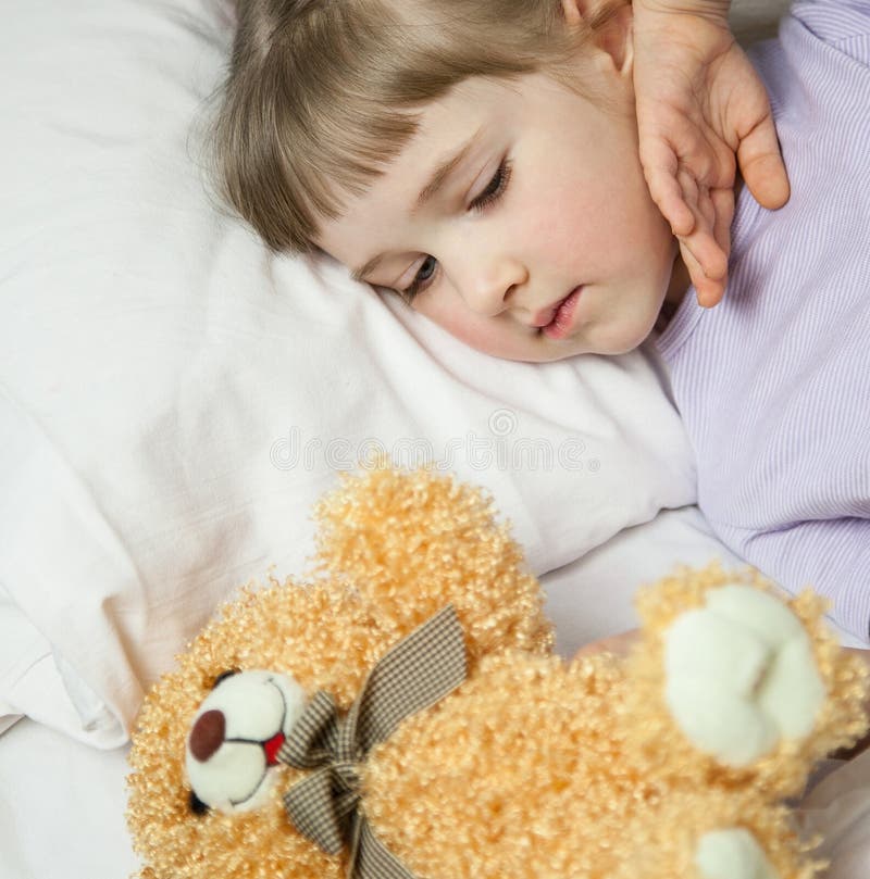 Pretty Little Girl Sleepping Stock Photo - Image of calm, head: 44515080
