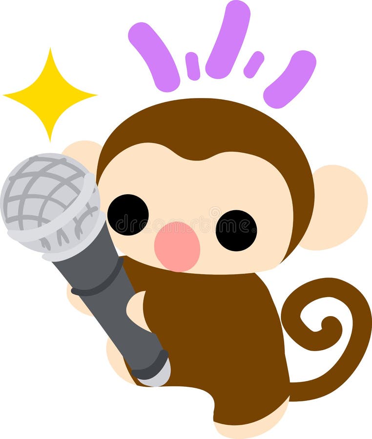 The pretty little monkeys stock vector. Illustration of icon - 73939099