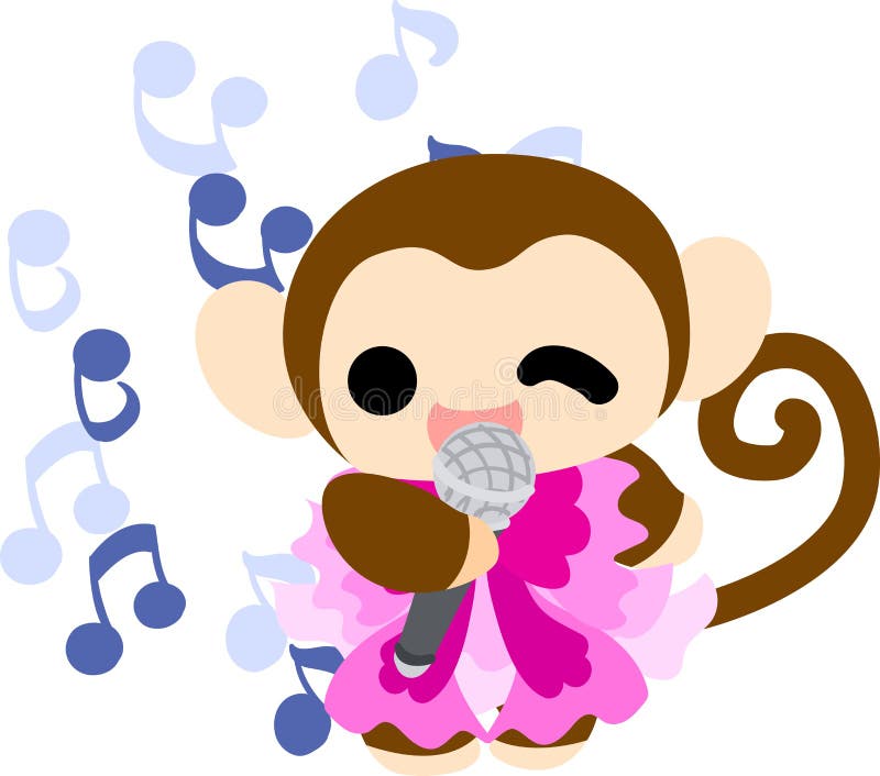 The pretty little monkeys stock vector. Illustration of imagination ...