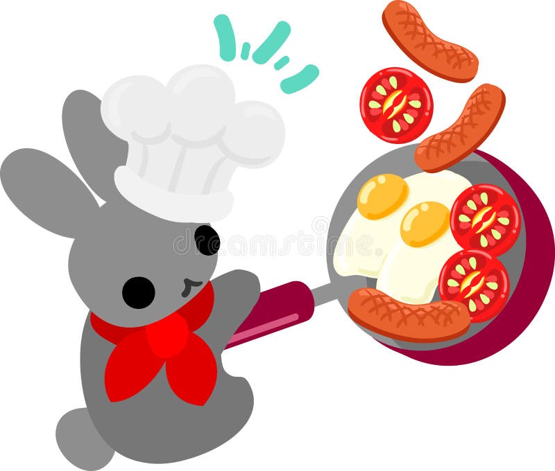 Rabbit-cook stock vector. Illustration of animal, objects - 10859126