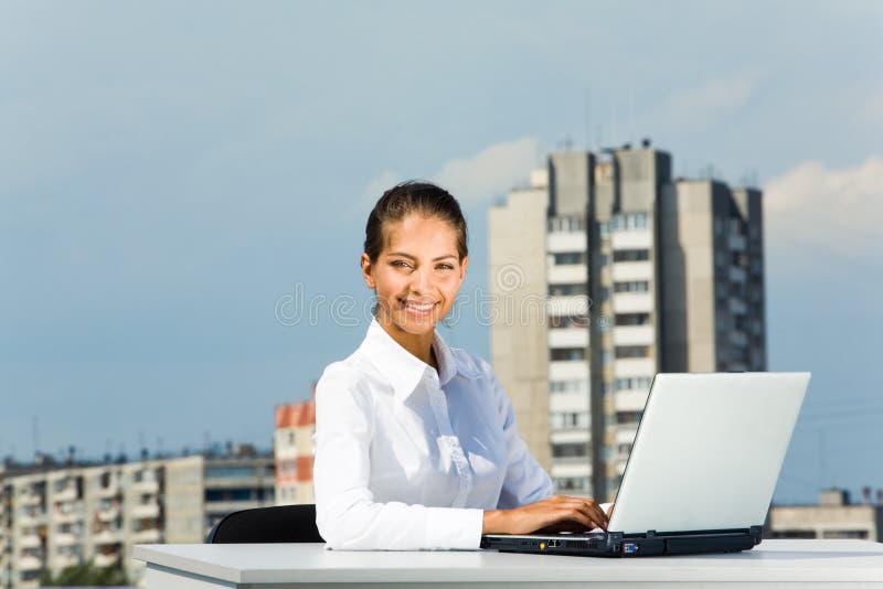 Pretty manager stock photo. Image of desk, education, beautiful - 6265656