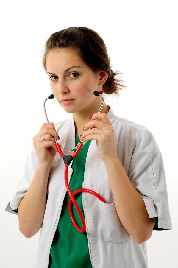 Pretty medical woman stock photo. Image of practitioners - 7249120