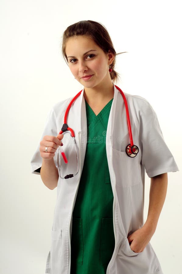 Pretty medical woman stock photo. Image of internist, practitioner ...
