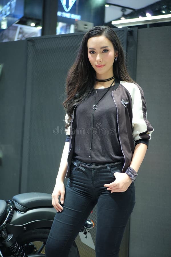 Pretty model motorcycle editorial photo. Image of girl - 82105951