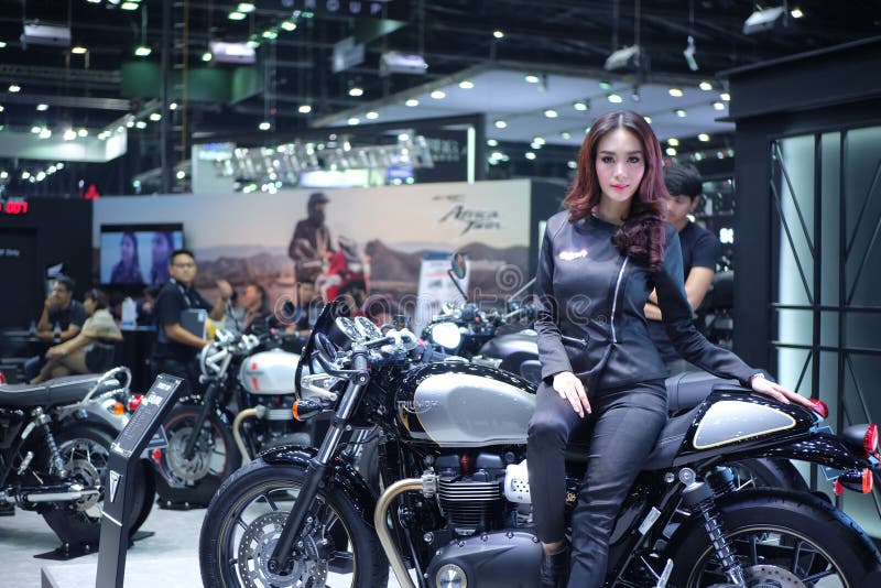 Pretty model motorcycle editorial photo. Image of present - 82106111