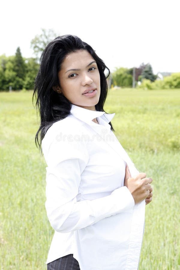 Pretty model posing stock photo. Image of clothing, model - 10574864