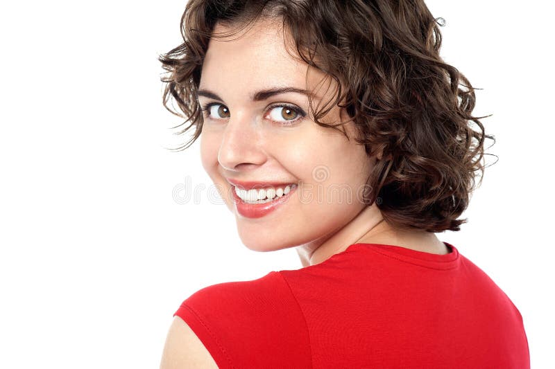 Pretty Model Turnimg Back Smiling Stock Photos - Free & Royalty-Free ...