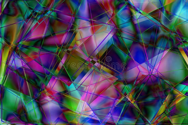 Pretty Multi Colorful Polygon Geometric Pattern. Mix Many Colors ...