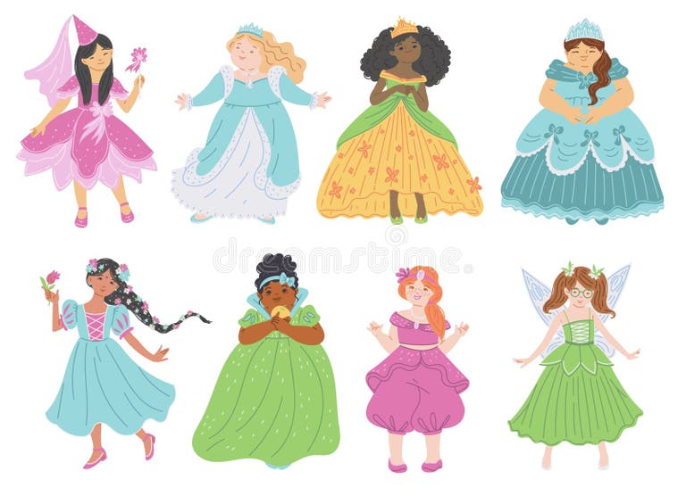 Vector Collection Pretty Princesses Stock Illustrations 92 Vector