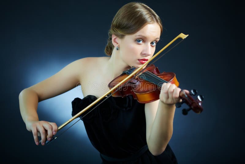 Pretty musician stock image. Image of fiddler, beauty - 22926883