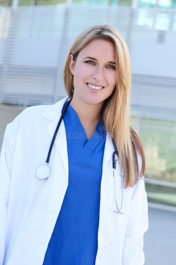 Pretty Nurse at Hospital stock image. Image of single - 11323053