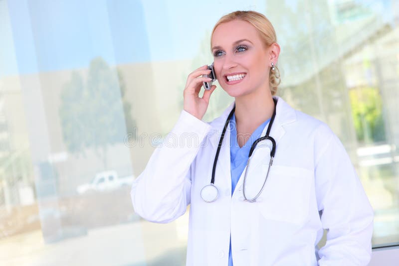 Pretty Nurse at Hospital stock image. Image of hospital - 15006589