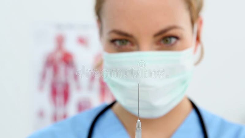 Pretty Nurse Preparing an Injection Stock Footage - Video of prepari ...