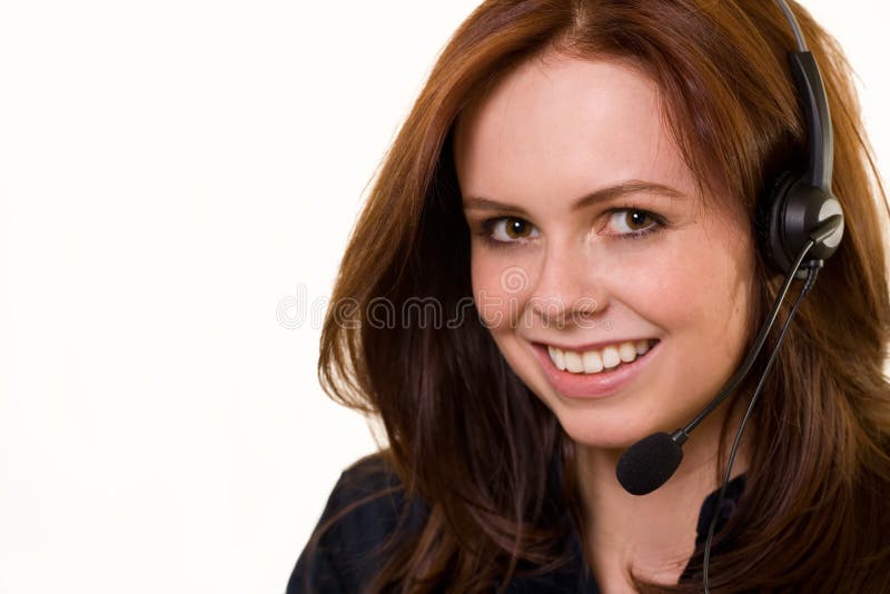 Pretty operator stock photo. Image of communicate, call - 4058218