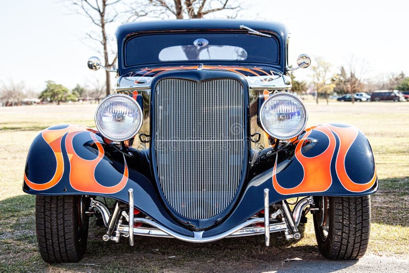 Pretty Paint Job on Hot Rod Stock Image - Image of classics, chrome ...
