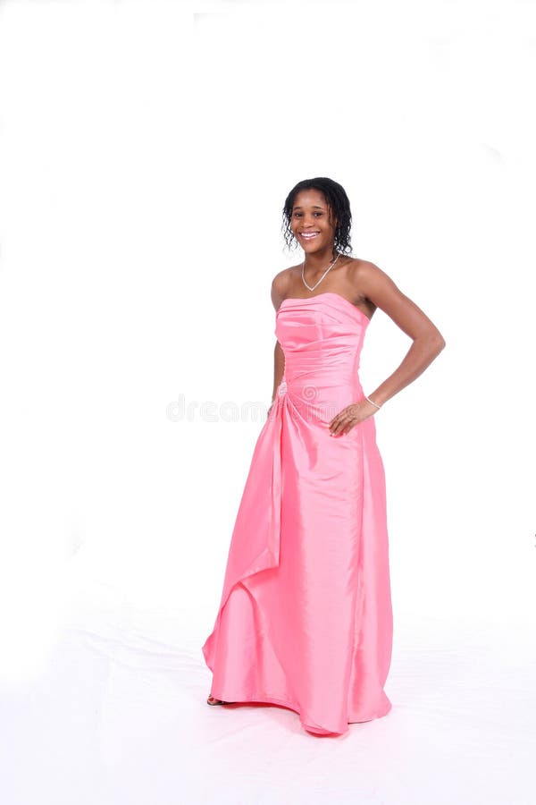 Pretty in Pink stock image. Image of pretty, gown, black - 5423385