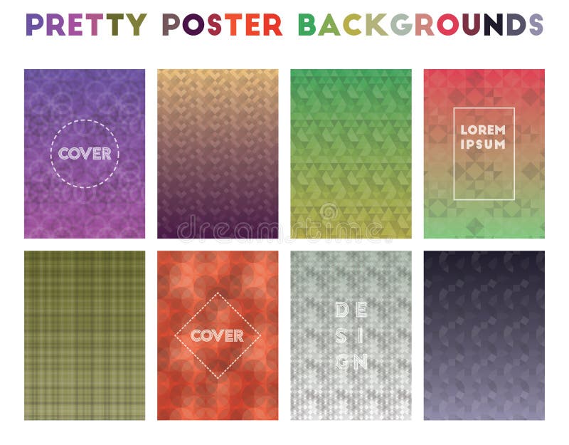 Pretty Poster Backgrounds. stock vector. Illustration of abstract ...
