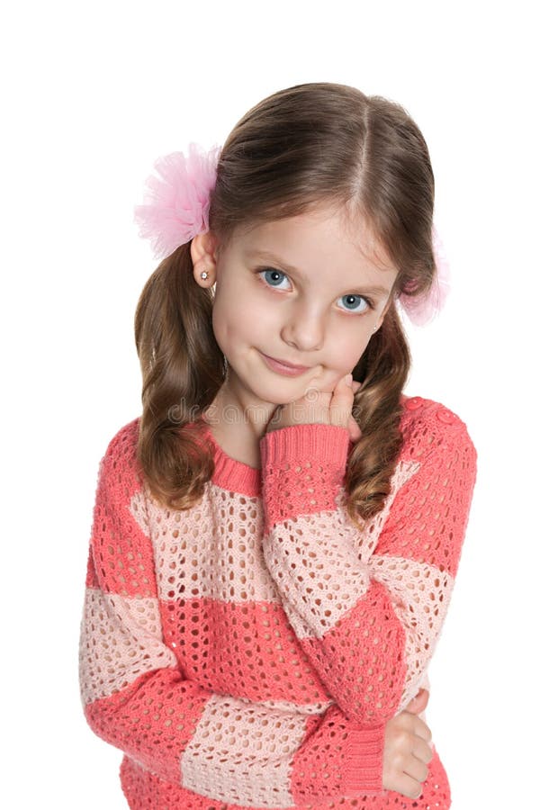 Pretty preschool girl stock image. Image of dreams, clever - 43938083