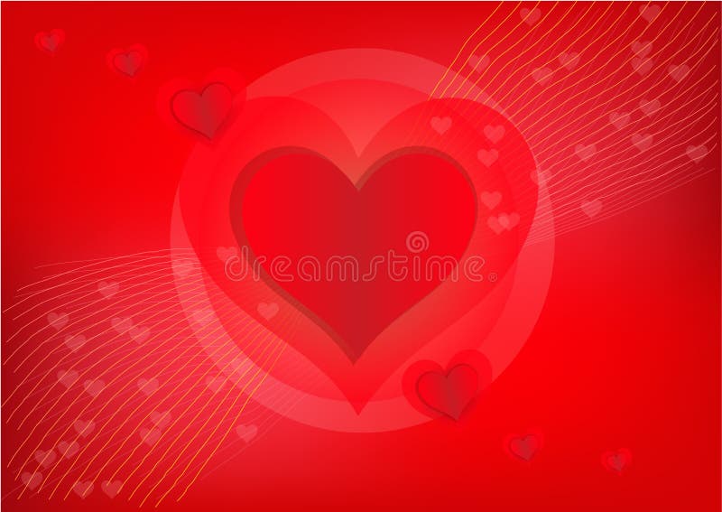 Pretty Red Heart for Valentines Day Stock Vector - Illustration of ...