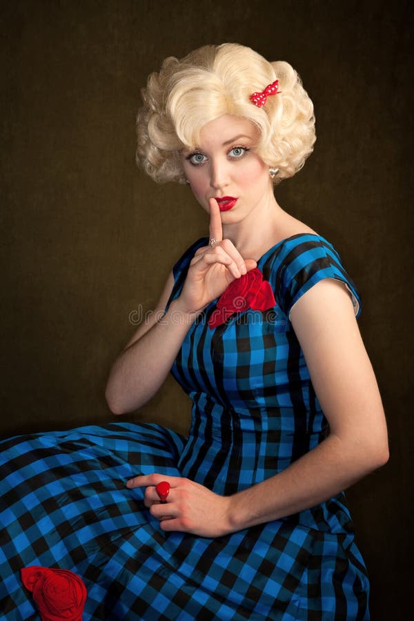 Pretty Retro Girl With Vintage Camera Stock Image Image Of Retro