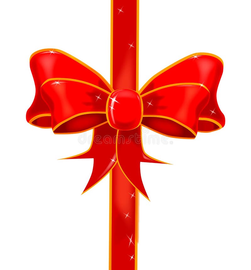 Pretty Ribbon Bow stock illustration. Illustration of satin - 51599569