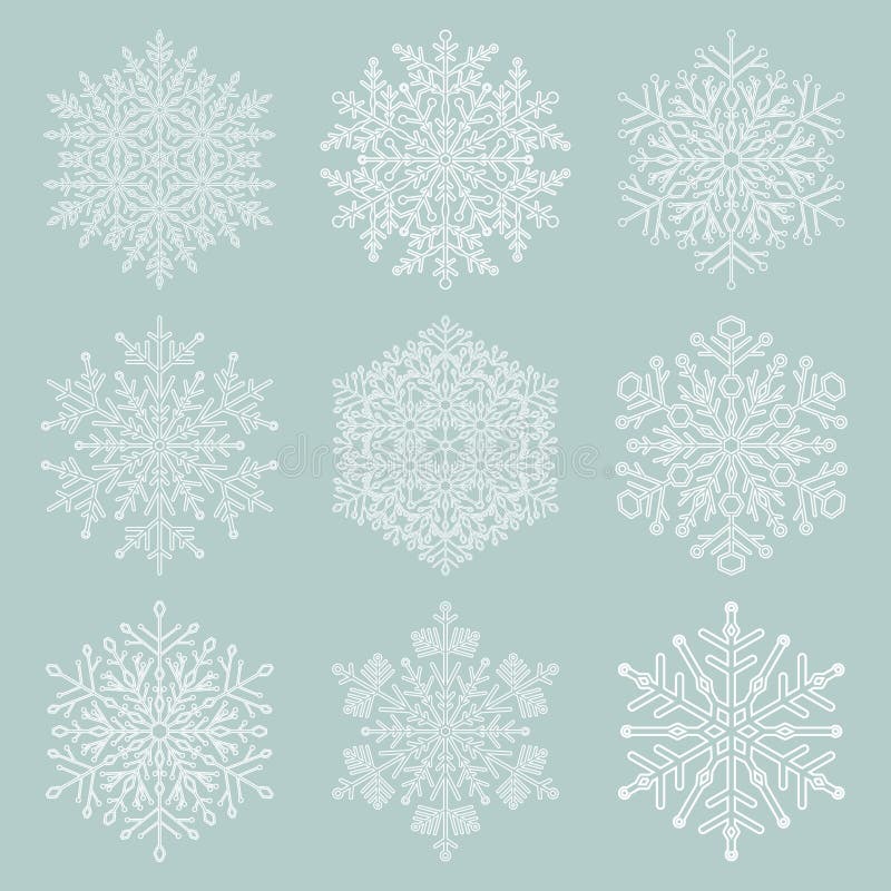 Pretty Round Snowflake stock illustration. Illustration of icon - 226403751