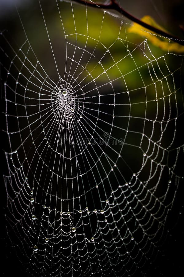 A Pretty Scary Frightening Spider Web for Halloween Stock Image - Image ...
