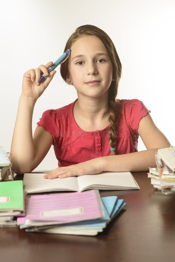 Pretty school girl stock photo. Image of beautiful, brunette - 30744180