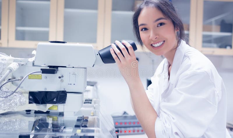 5,085 Woman Smiling Microscope Stock Photos - Free & Royalty-Free Stock ...