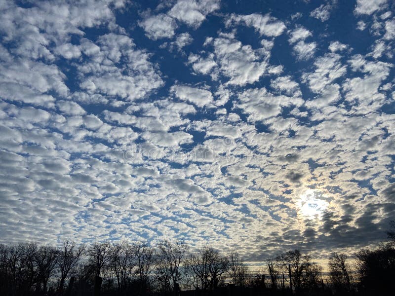 Pretty Scudding Cloud Formations in December Stock Photo - Image of ...
