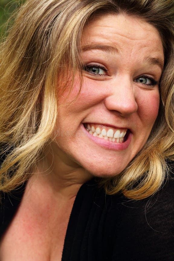 Pretty Silly Girl stock photo. Image of emotion, head - 19877434