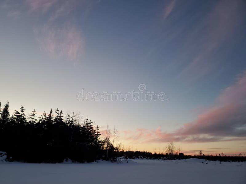 Pretty Skies with Powdered Snow Stock Photo - Image of cloud, clouds ...