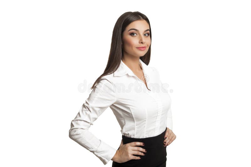 Pretty Slim Model Wearing Suit Stock Photo - Image of emotions, hair ...