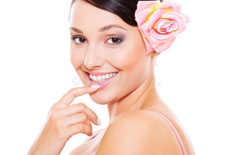 Pretty smiley model stock image. Image of face, healthy - 20727561
