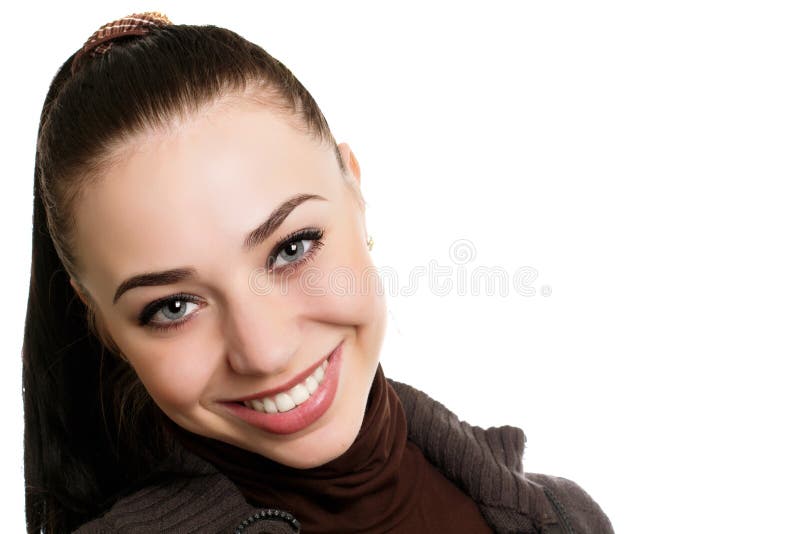 Pretty smiling lady stock photo. Image of natural, isolated - 29567488