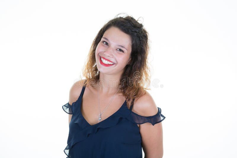 Pretty Smiling Woman Cool Looking Stock Image - Image of looking ...