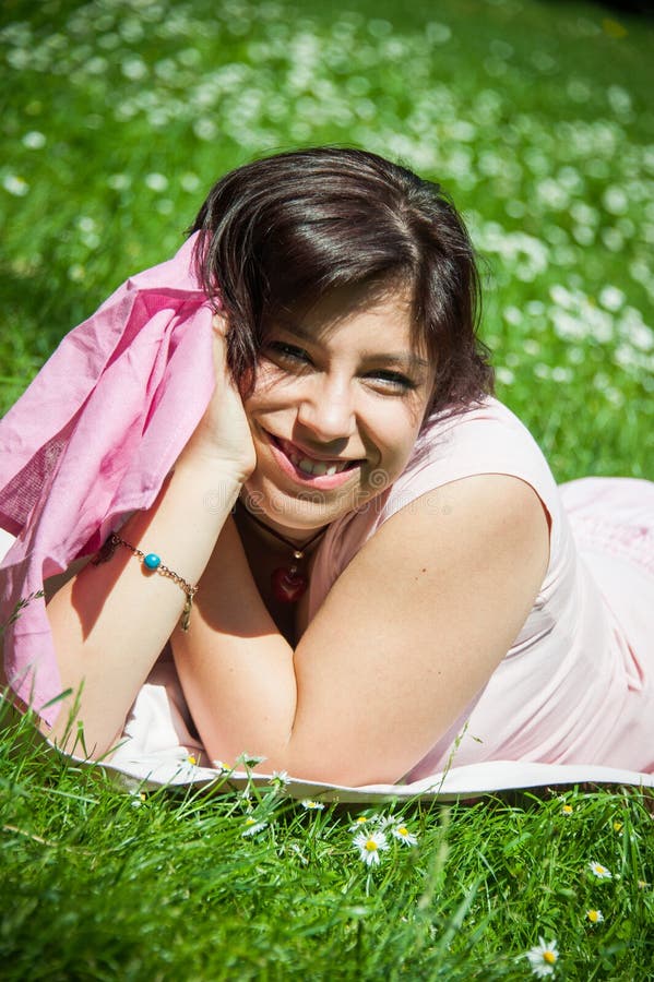 Pretty spring girl stock image. Image of woman, romantic - 25052107