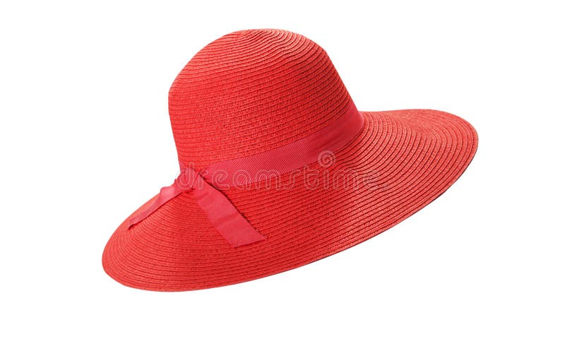 Beach Hat Top View Isolated Set. Pretty Straw Hats with Ribbon and Bow ...