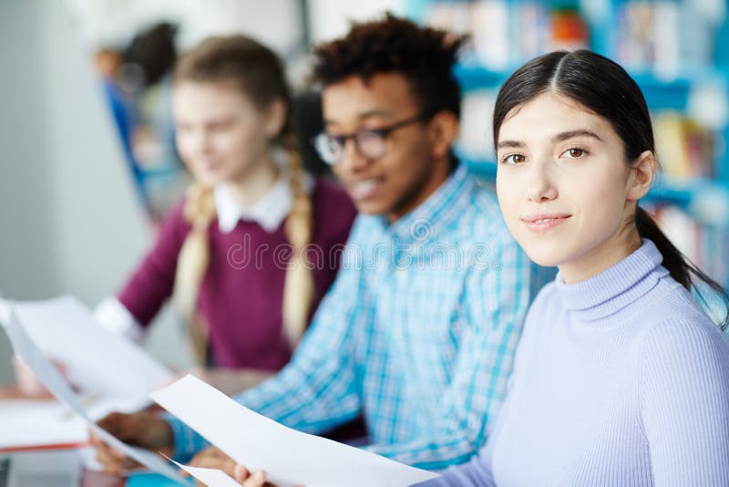 Working students stock image. Image of girl, student - 116445931