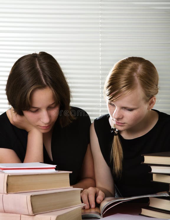 Pretty students stock image. Image of brunette, jalousie - 10486709