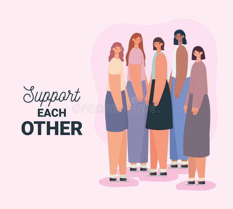 Pretty support poster stock vector. Illustration of power - 225715492