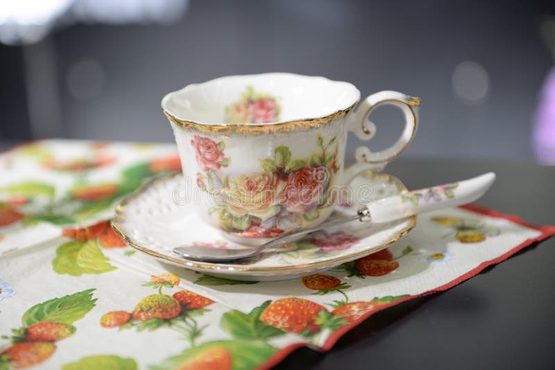 Pretty tea cup stock photo. Image of object, metal, carriage - 246663882