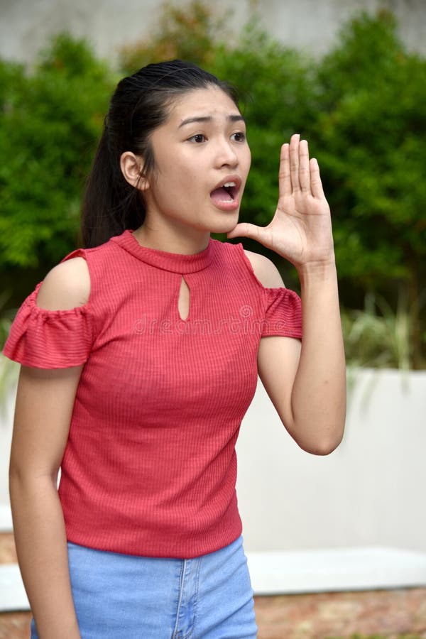 Pretty Teenager Girl Talking Stock Photo - Image of talk, pretty: 143804070