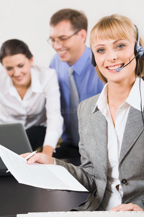 Telephone operator stock image. Image of friendly, conversation - 3148775