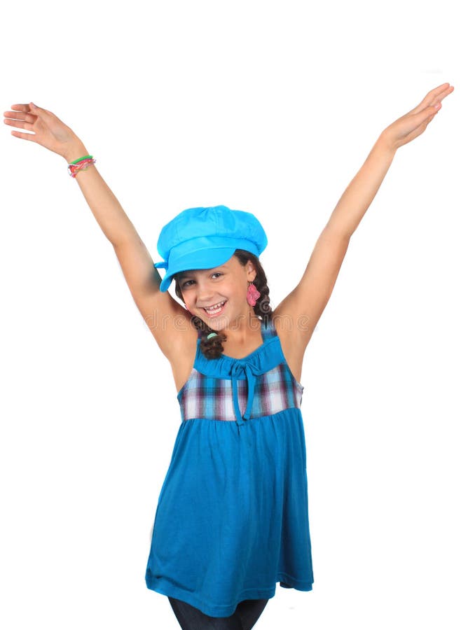 Pretty ten year old girl stock photo. Image of bluehat - 16361718