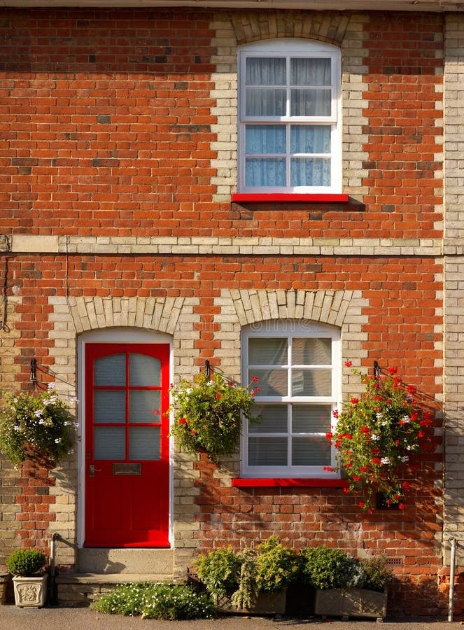 Pretty terraced cottage stock photo. Image of europe, architecture ...