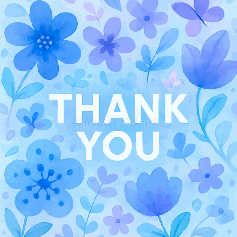 Pretty Thank You Illustration Print Design in Vector Stock Vector ...