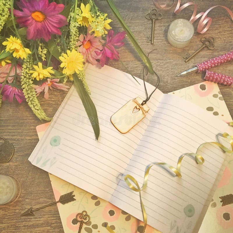 Pretty things stock image. Image of diary, candle, tealight - 65946537